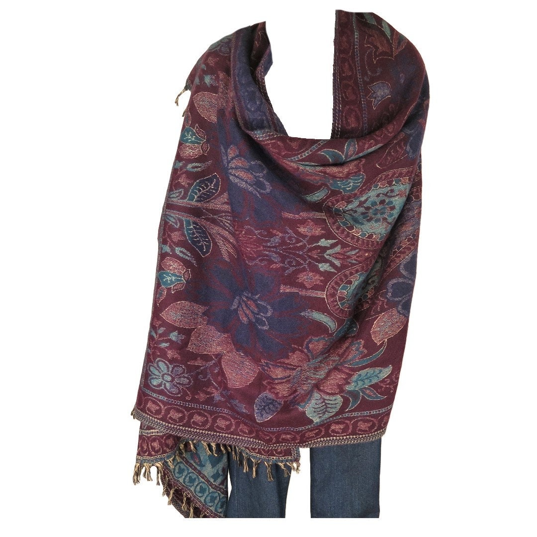 Throw Shawl Floral Design Yak Sheep Polar Fleece - Etsy