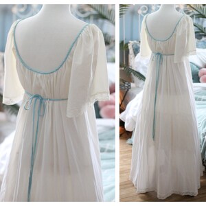 1960s Claire Sandra by Lucie Ann Empire Waist Milkmaid Peasant Gown ...