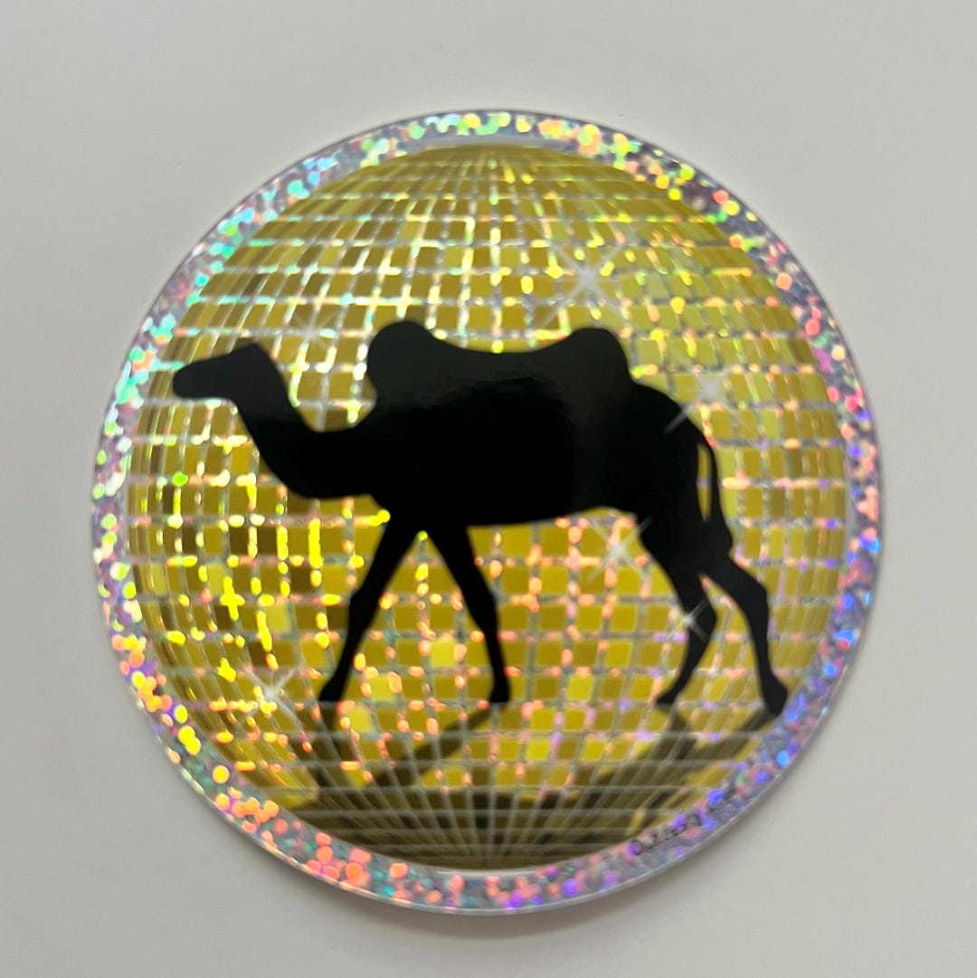 Camel Walk Glitter Phish Sticker - Etsy