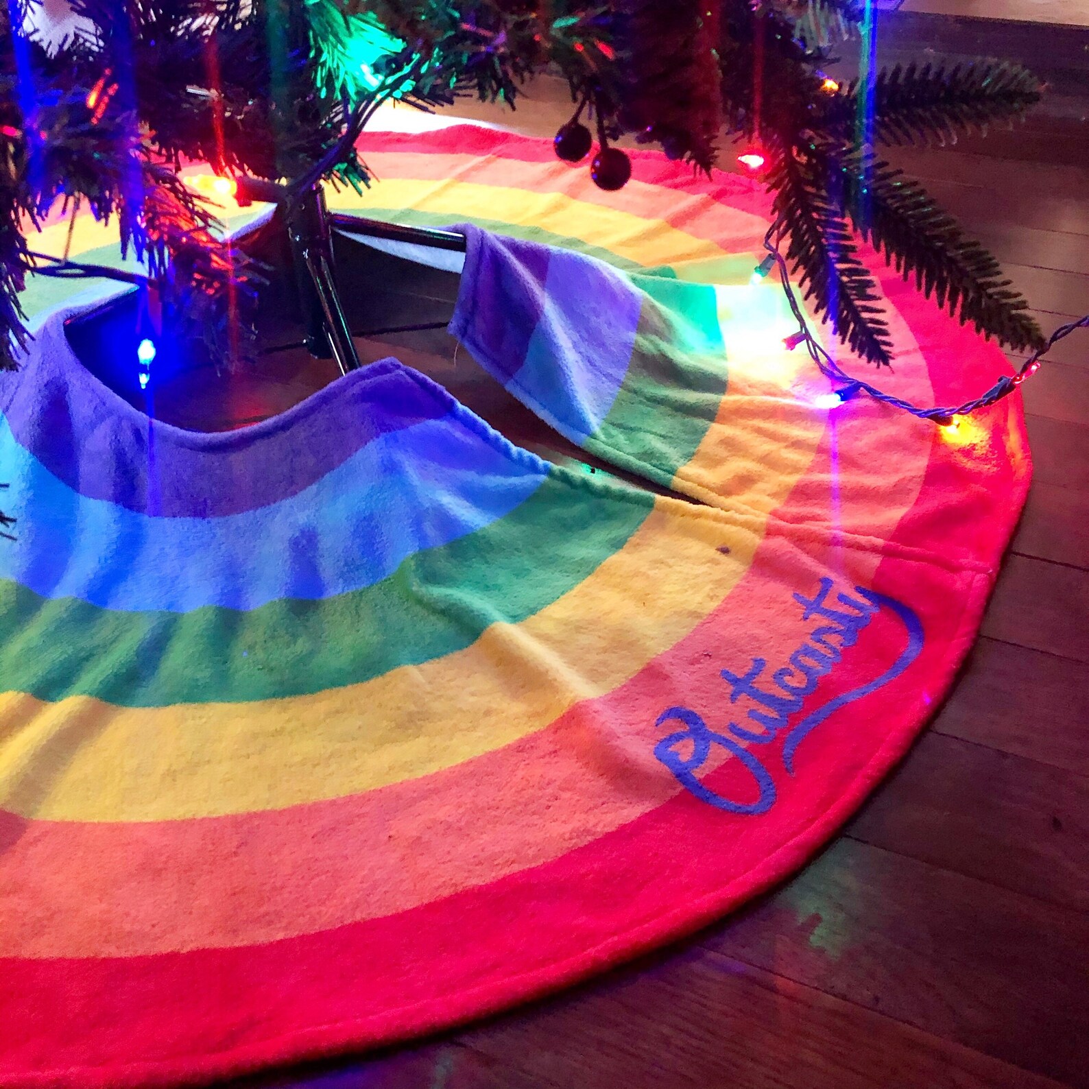 Rainbow Pride Christmas Tree Skirt, Rainbow Tree Skirt, Pride Tree ...