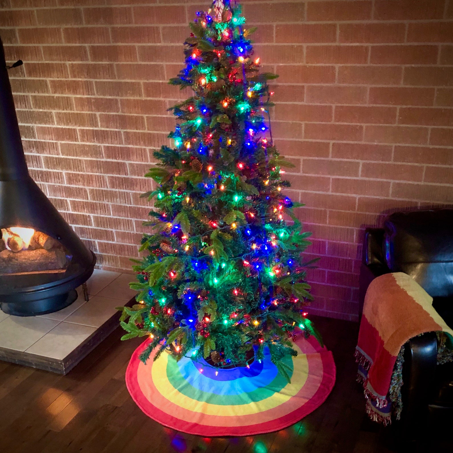 Rainbow Pride Christmas Tree Skirt, Rainbow Tree Skirt, Pride Tree ...