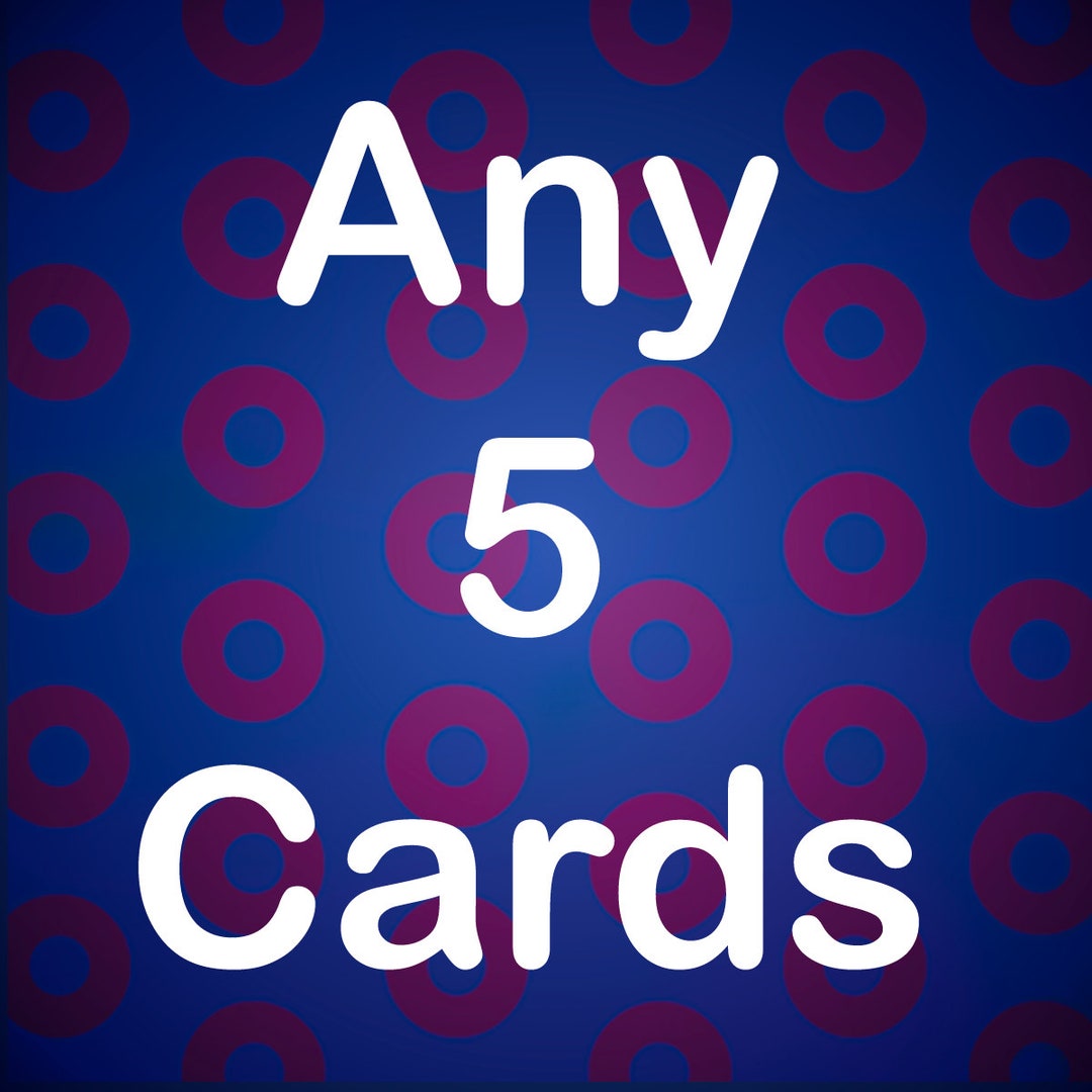 Mystery 5 Pack Phish Greeting Card, Phish Donut Greeting Card, Fishman ...
