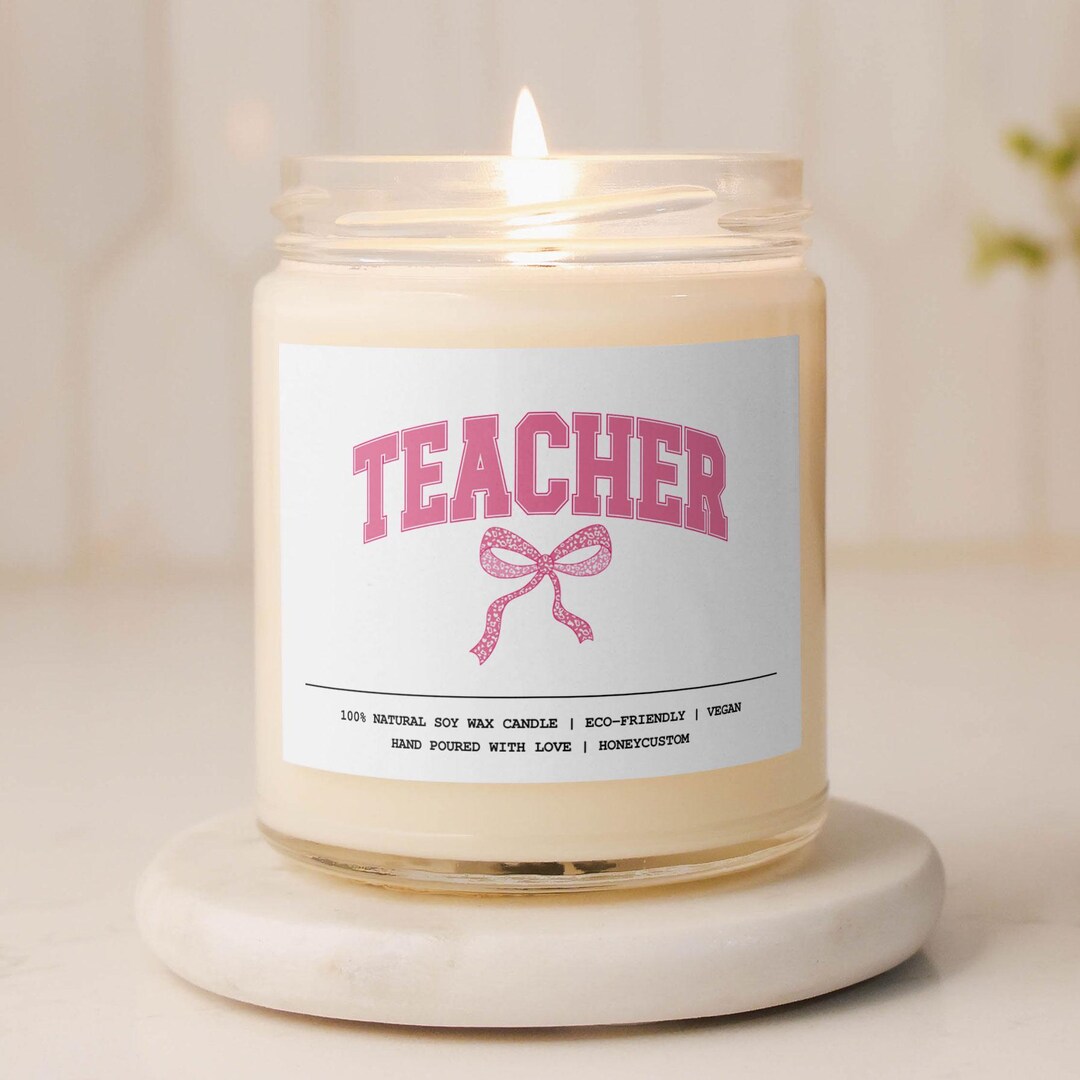 Teacher Gift Candle - Teacher Appreciation Gift - Thank You Teacher ...