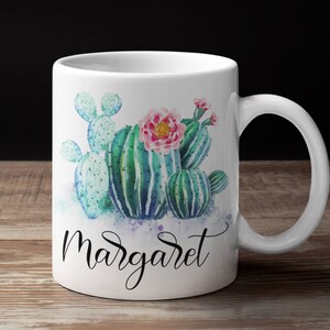 Cactus Mug, Personalized Cactus Coffee Mug, Cute Cactus Cup - Plant ...