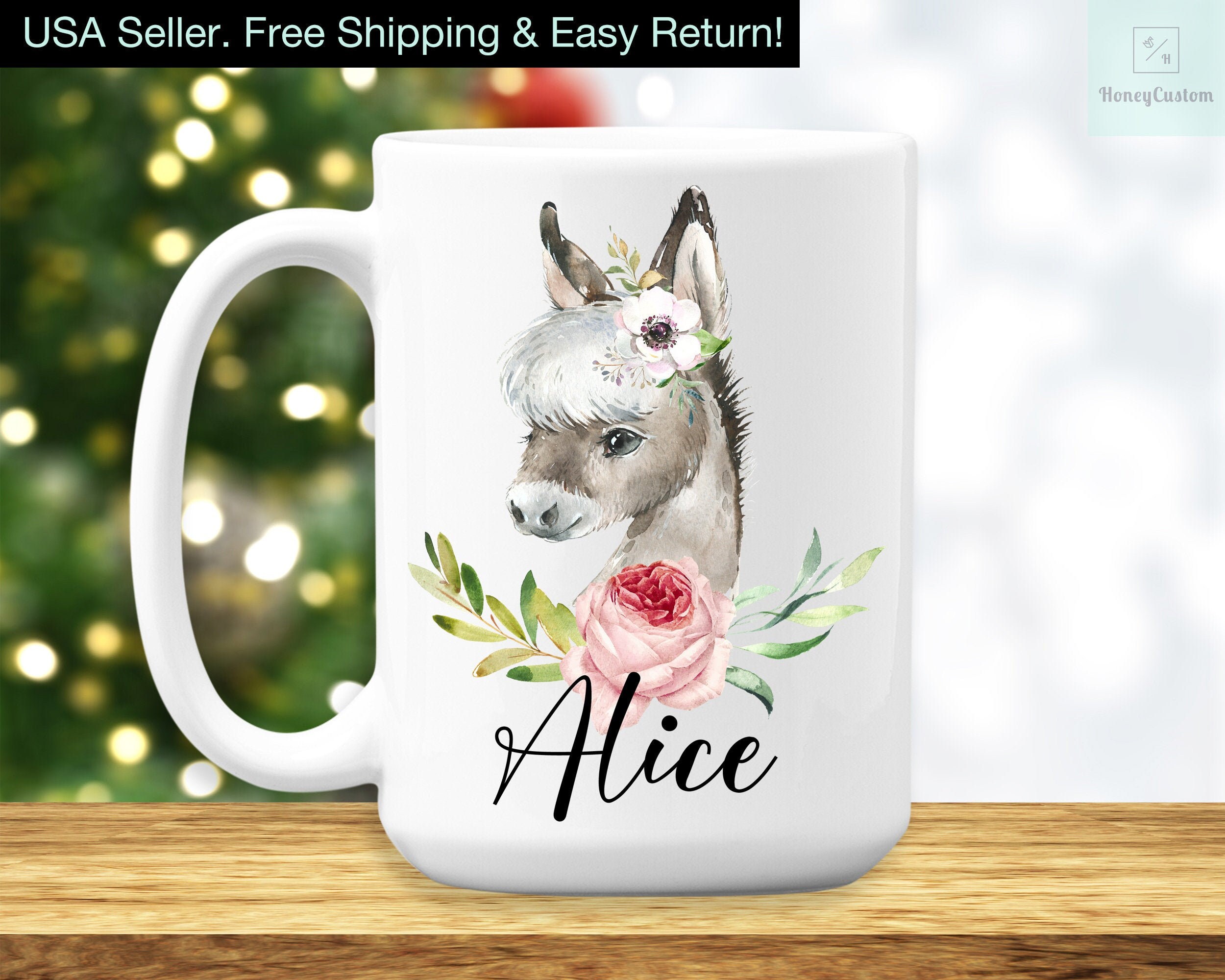 Donkey Mug Donkey Coffee Mug Cute Donkey Gifts Donkey | Etsy