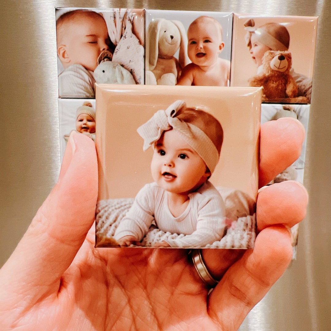 Custom Photo Fridge Magnet | Baby Girl Baby Boy Gift | Congratulations ...
