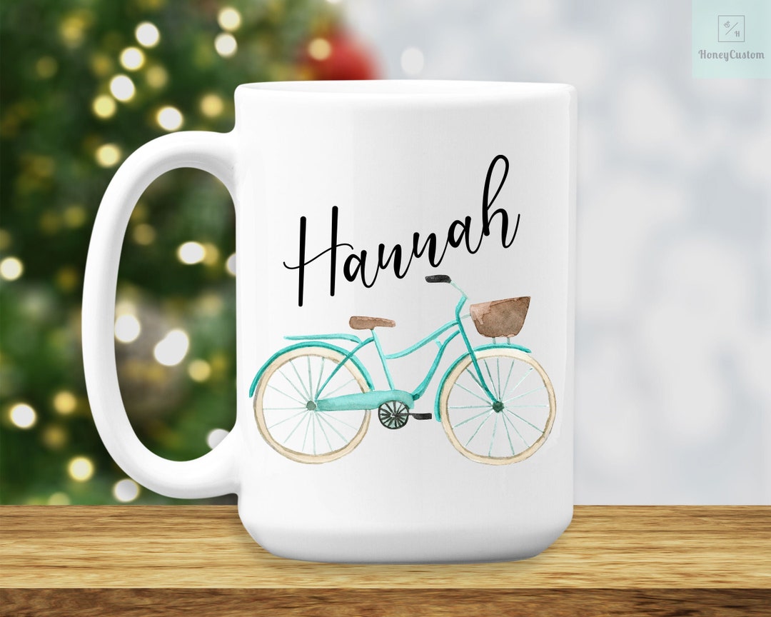 Bike Coffee Mug, Custom Cycling Mug, Cycling Gifts for Women, Girls ...