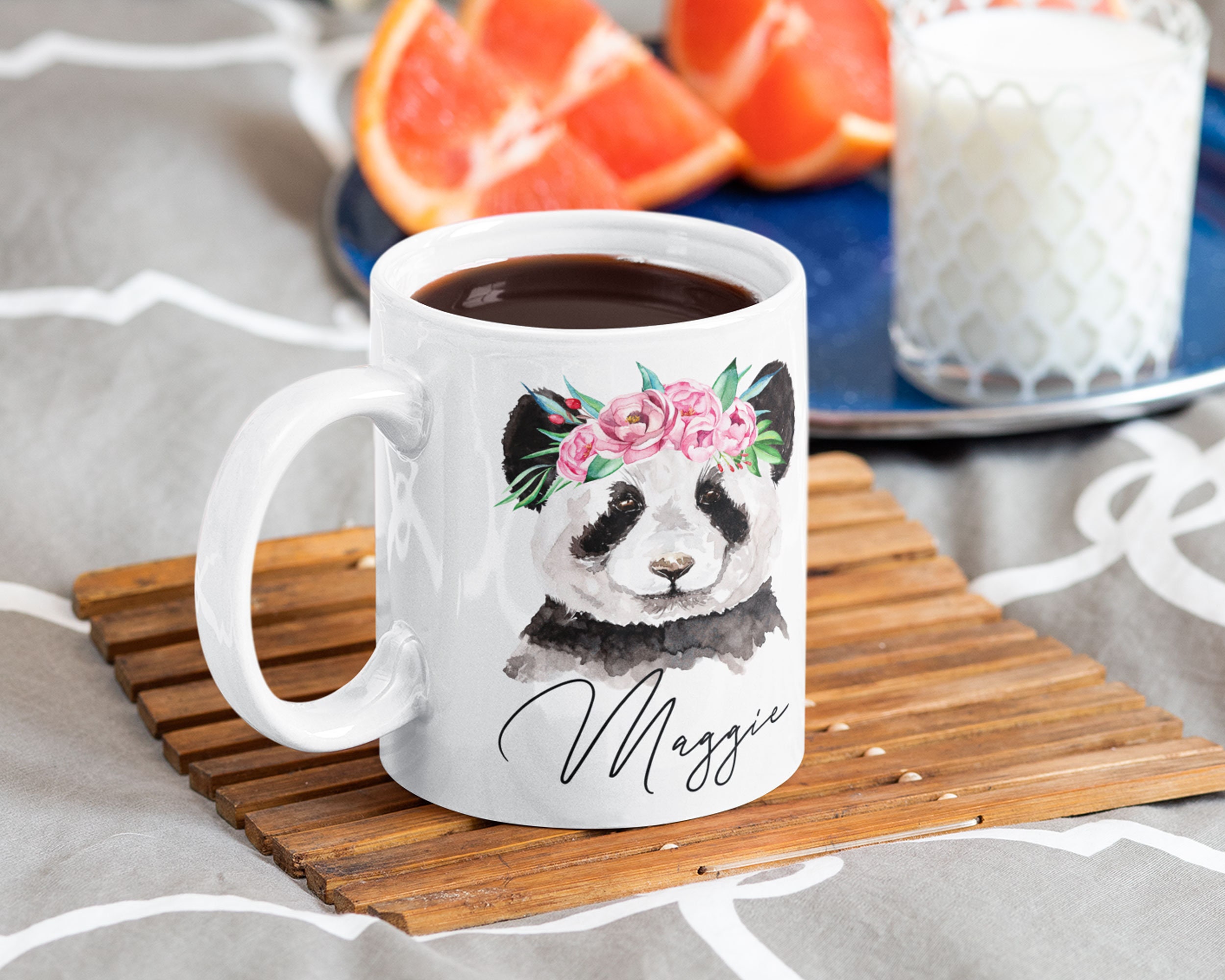 Panda Mug Personalized Panda Coffee Cup Cute Panda Gifts for | Etsy