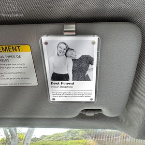 Best Friend Gift Custom Car Visor Photo Clip Thoughtful Friendship Gift ...