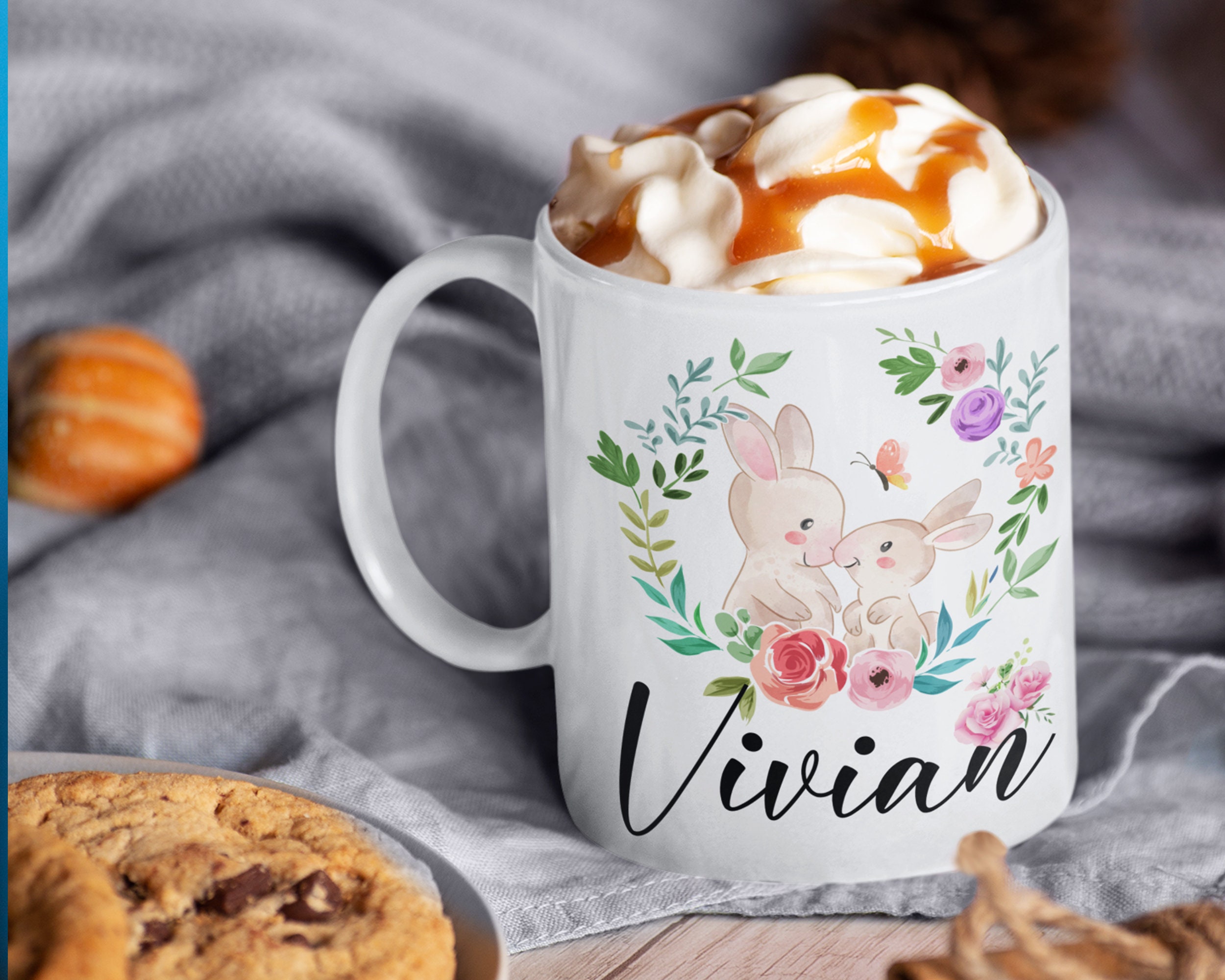 Cute Rabbit Mug Custom Rabbit Coffee Cup Rabbit Gifts for - Etsy