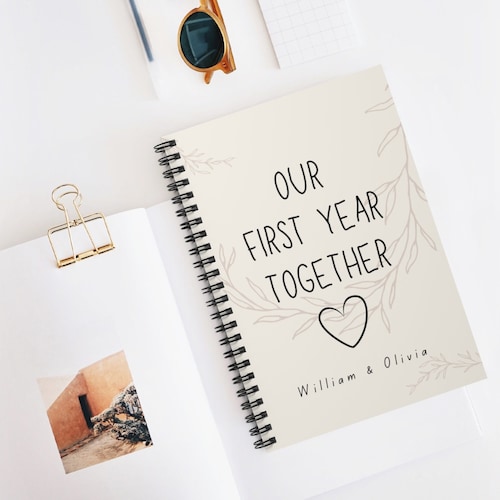 Our First Year Together Journal One Year Anniversary Gift for - Etsy