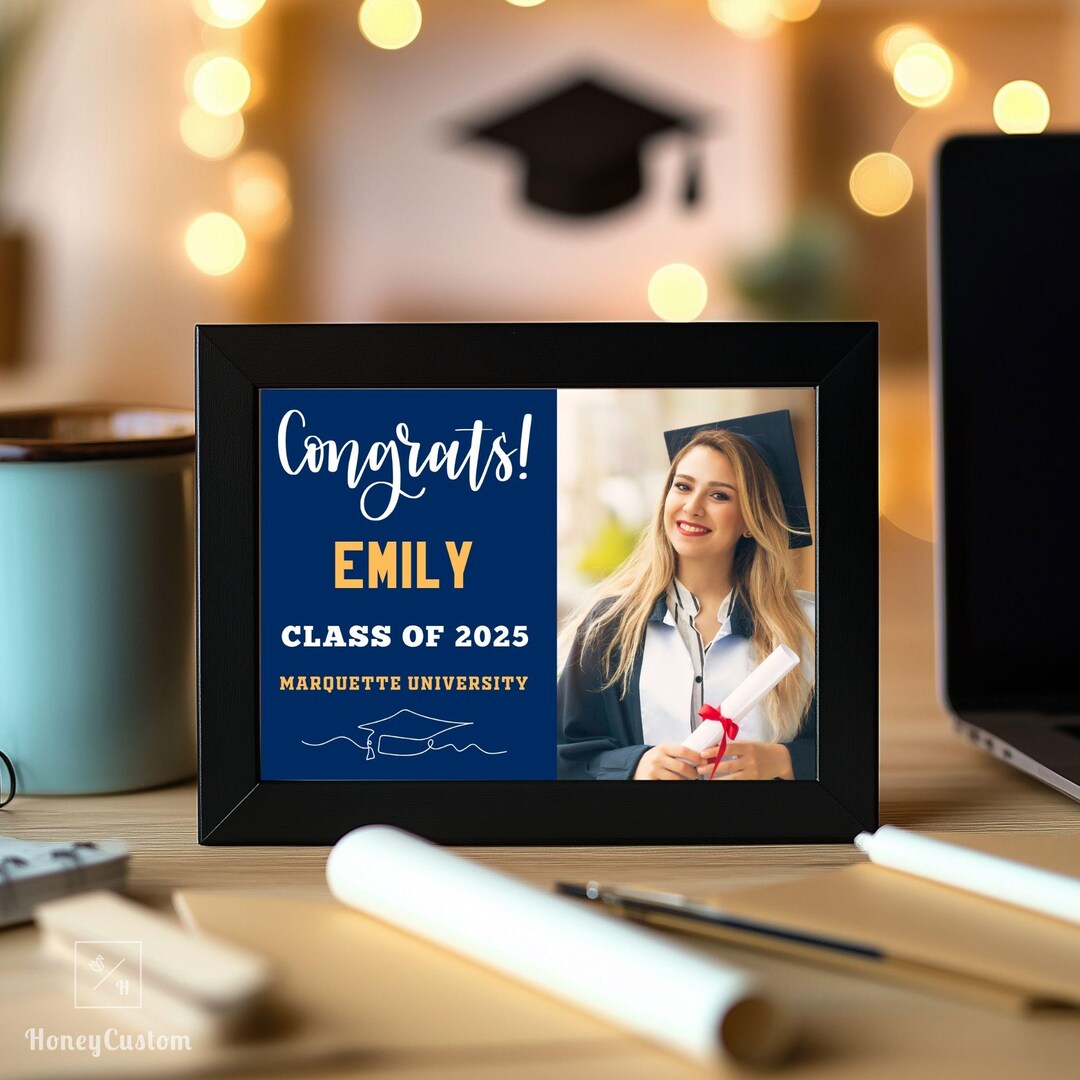 Custom Graduation Photo Frame Senior Class of 2025 Gift High School ...
