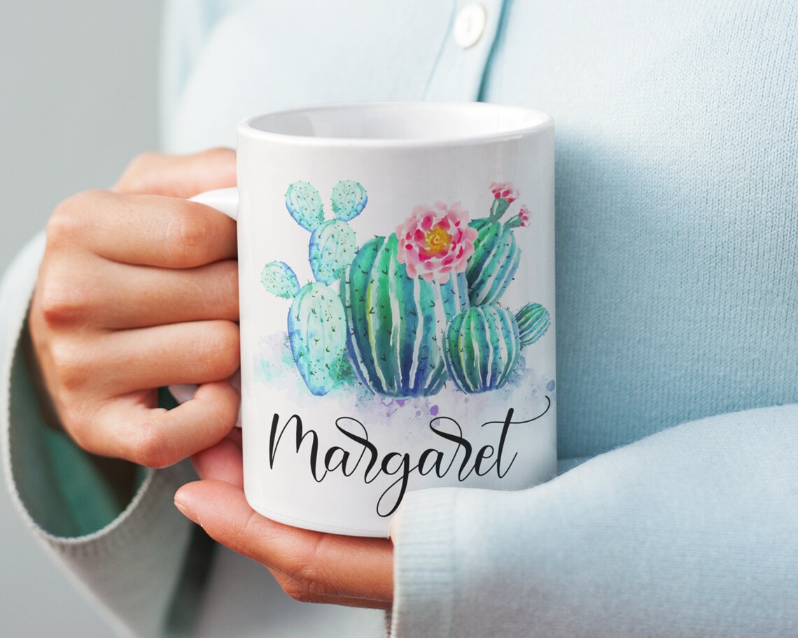 Cactus Mug Personalized Cactus Coffee Mug Cute Cactus Cup - Etsy