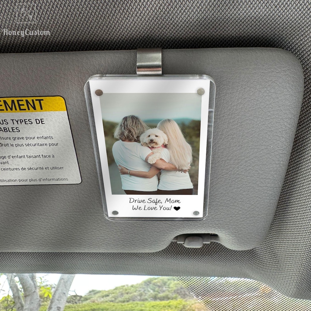 Personalized Car Visor Clip Custom Photo Gift for Mom Gifts for Mothers ...