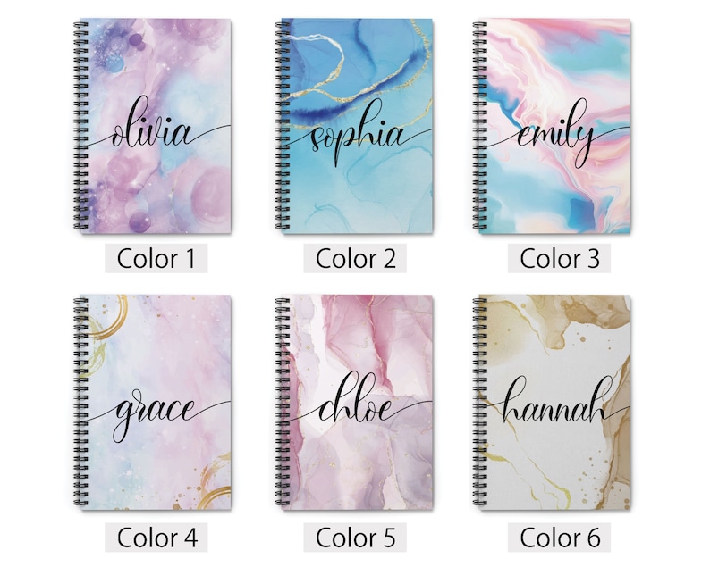 Personalized Spiral Notebook Spiral Notebook Pink Travelers - Etsy