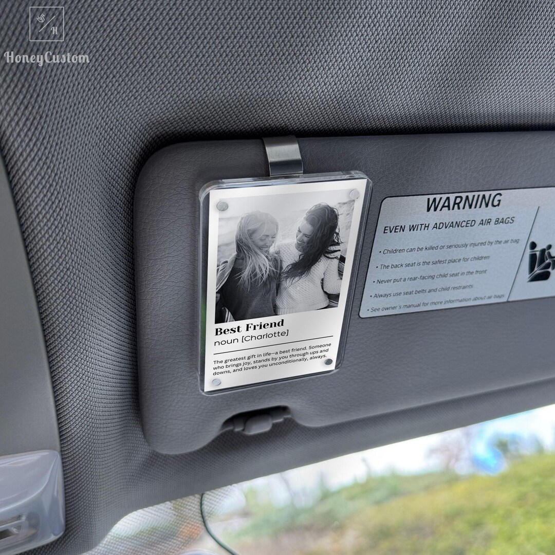 Best Friend Gift Custom Car Visor Photo Clip Thoughtful Friendship Gift ...