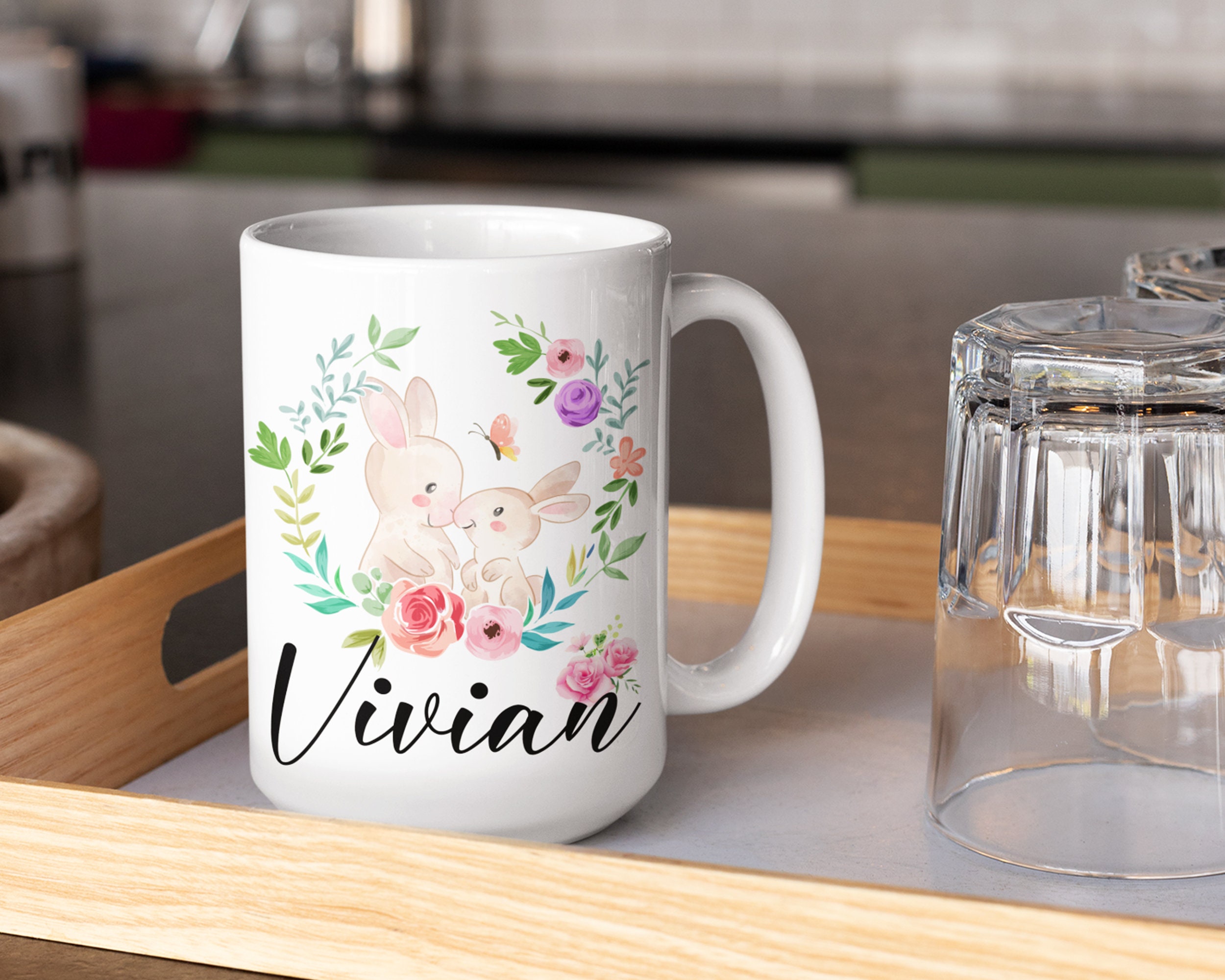 Cute Rabbit Mug Custom Rabbit Coffee Cup Rabbit Gifts for - Etsy