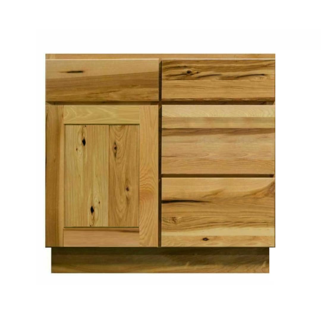 Bathroom Vanity 30 Inch, Rustic Wood Vanity, Hickory Bathroom Cabinet ...