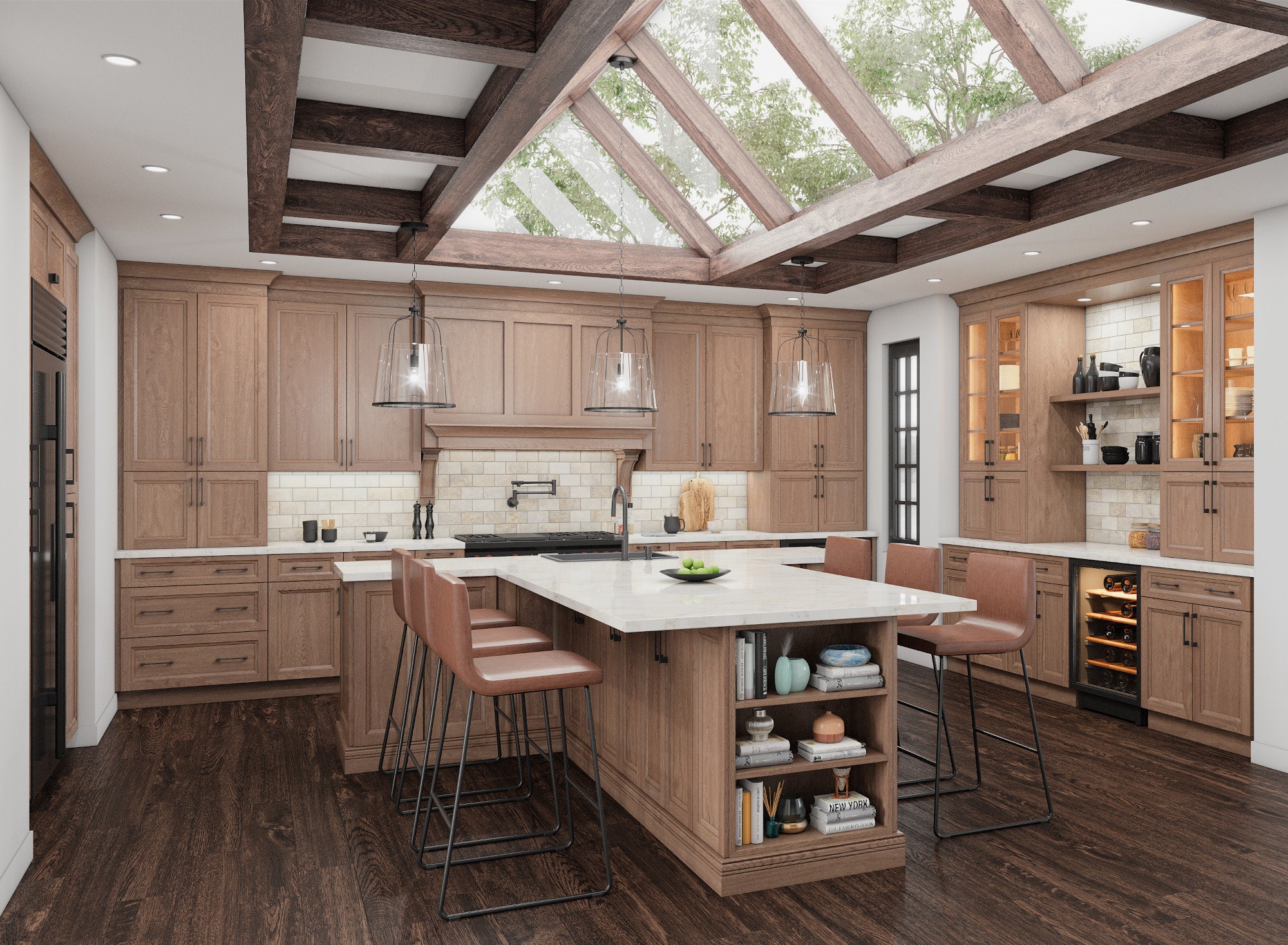 Wood made cabinets store
