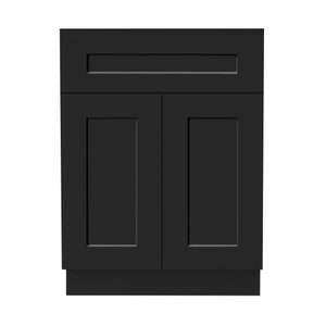 24 Inch Black Bathroom Vanity, Single Sink Black Vanities, Black ...