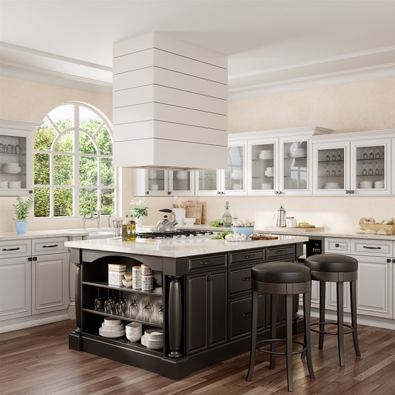 Wood Island Range Hood Shiplap Island Vent Hood Island Mount Range Hood Ceiling Mount Range Hood 30 36 42 48 Unfinished Boxed