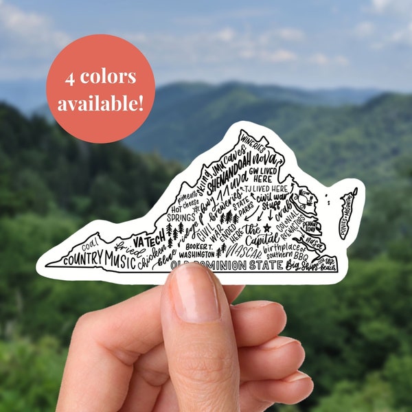 Map of Virginia - Etsy