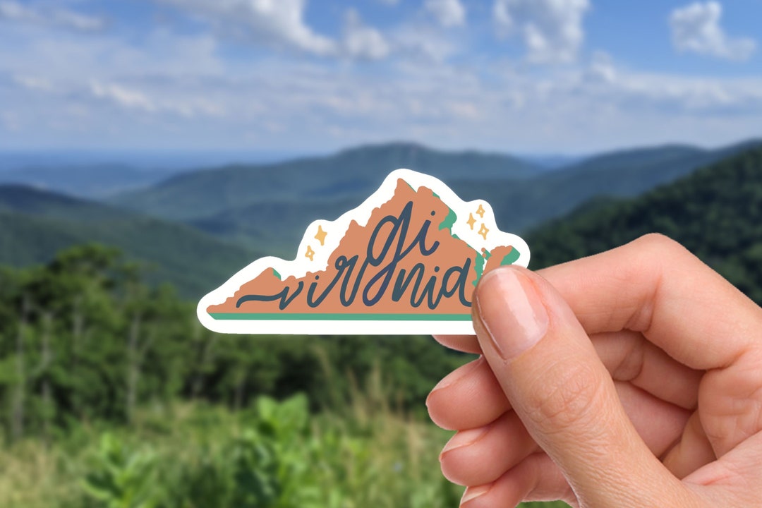 Virginia State Sticker, Location Sticker, VA is for Lovers, Virginia ...