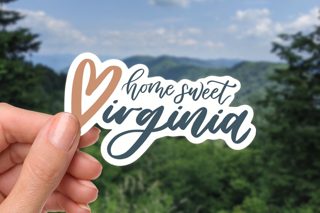 Virginia Sticker, Navy Blue Stickers States, Made in Virginia State ...