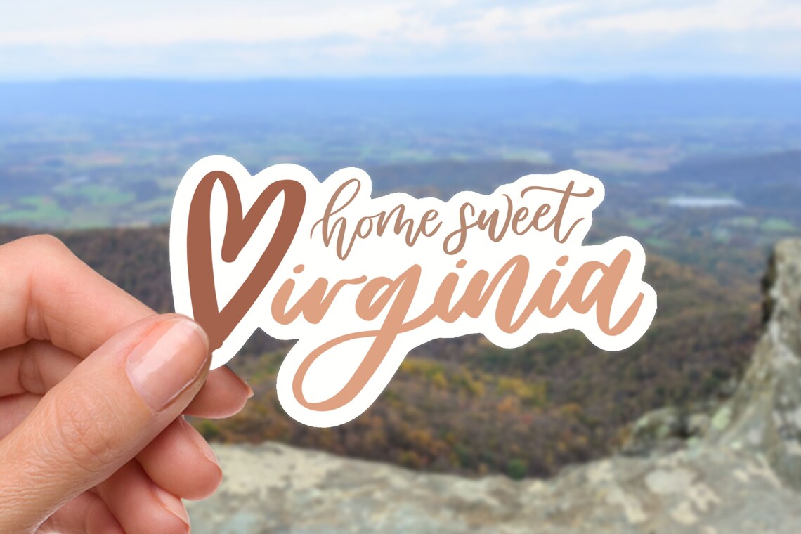 Virginia Sticker Boho, Virginia State Gifts, VA State Stickers, VA is ...