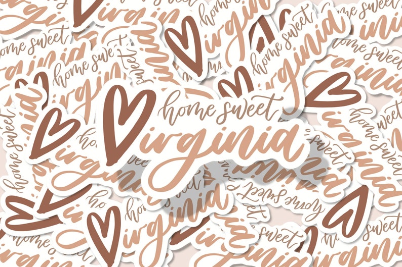 Virginia Sticker Boho, Virginia State Gifts, VA State Stickers, VA is ...