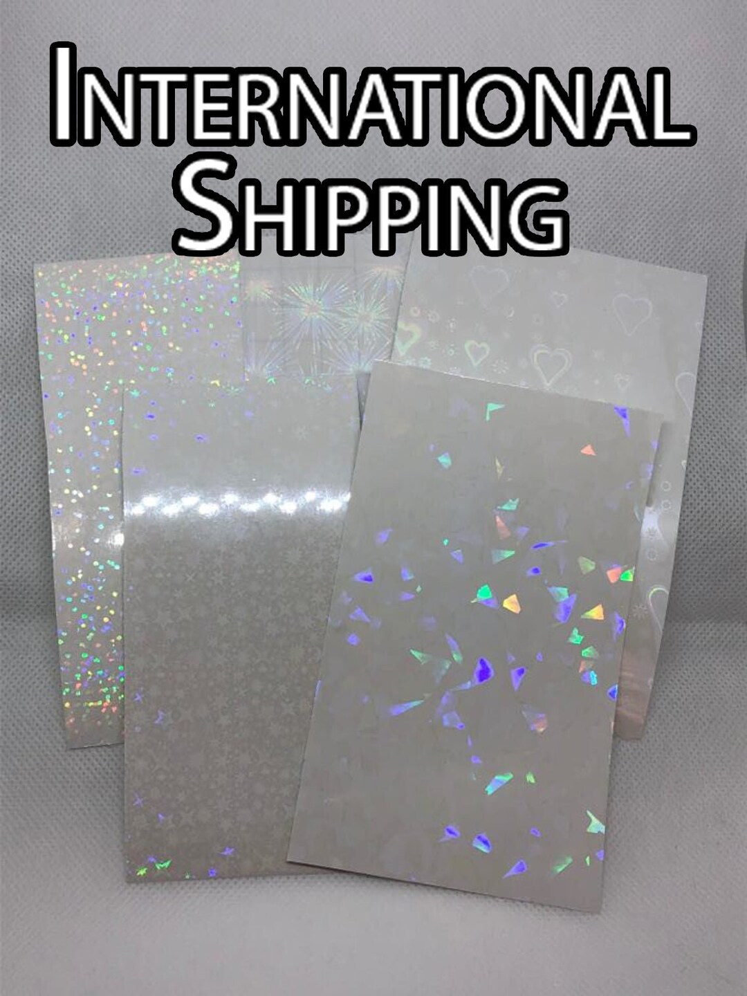 Holographic Self Adhesive Sample Pack INTERNATIONAL SHIPPING - Etsy