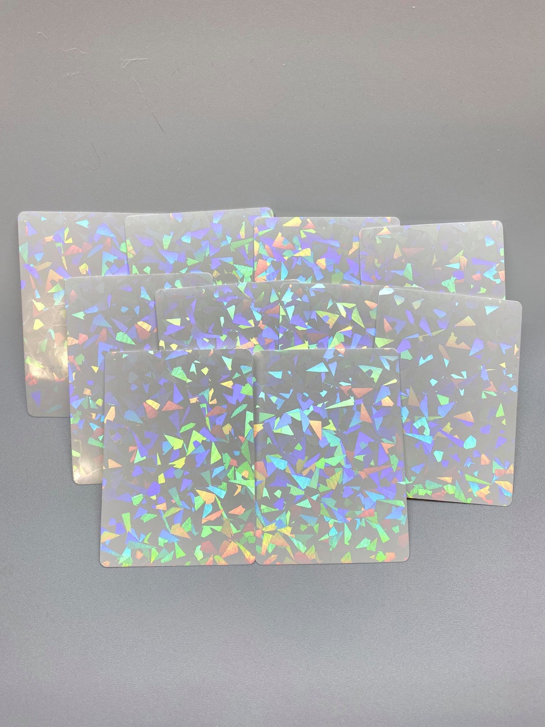 Trading Card Cut Broken Glass Holographic Self Adhesive 2.5in - Etsy