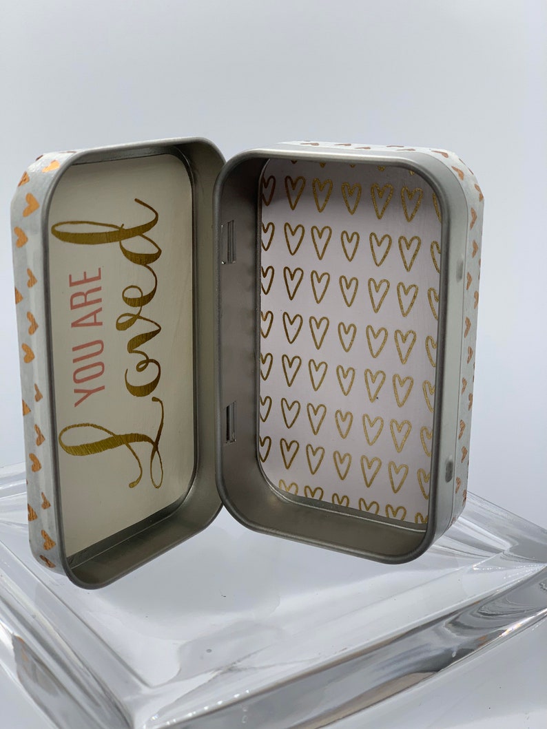Affirmation Box With 21 Affirmation Cards, Hearts of Gold - Etsy