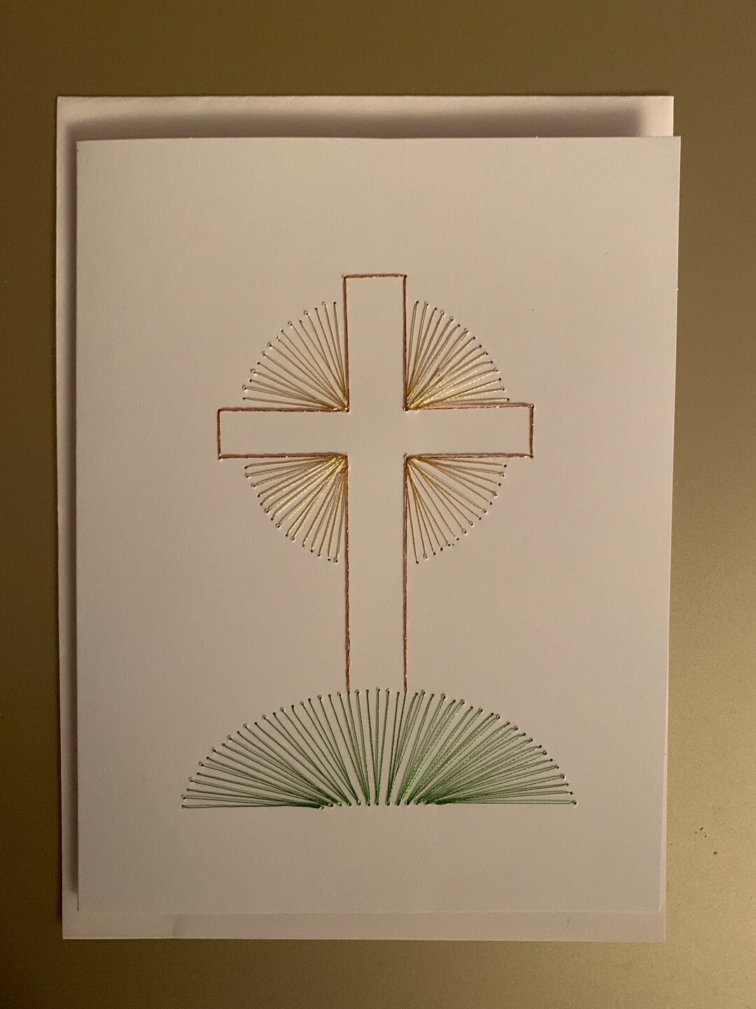 Cross on the Hill Hand Embroidered / Hand Stitched Cards - Etsy