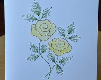 Dragonfly - Hand Embroidered / Hand Stitched / Handmade Card - Etsy