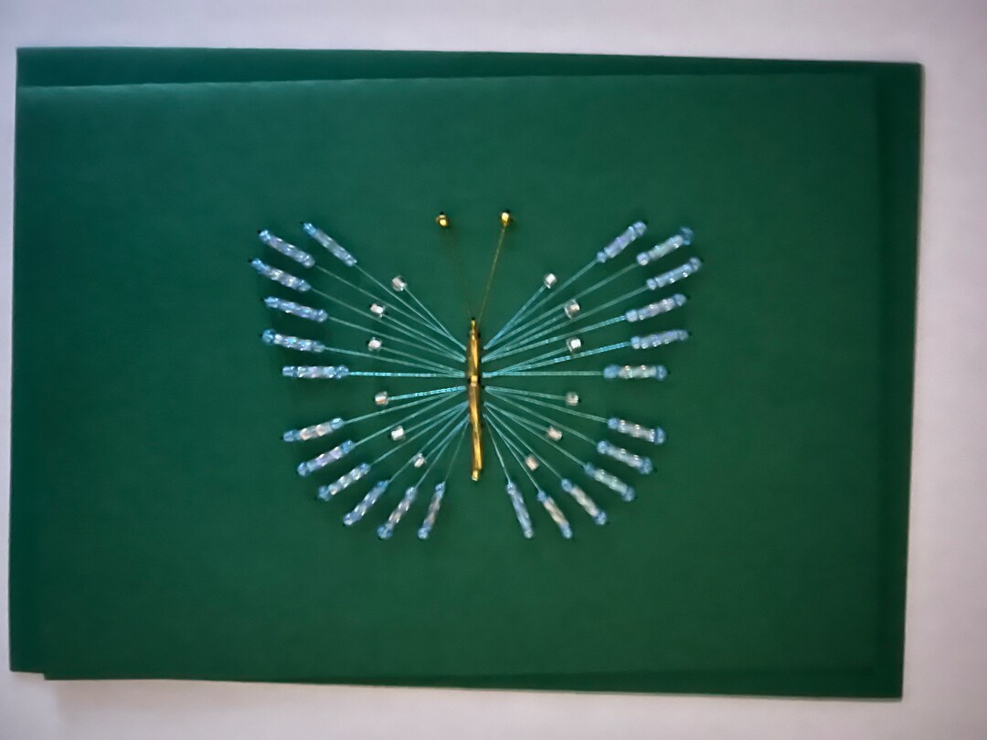 Butterfly- Hand Embroidered / Hand Stitched / Handmade Card - Etsy