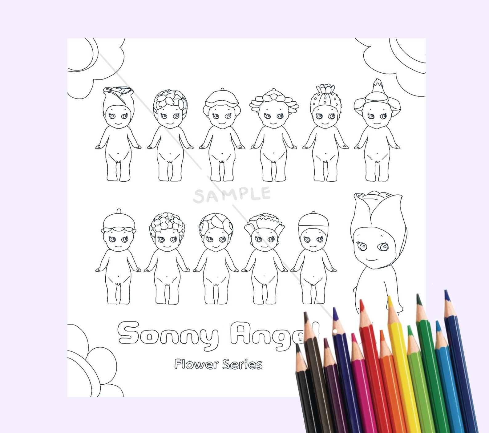 Sonny Angel, Coloring Sheet, Poster, Kawaii, Digital Download PDF - Etsy