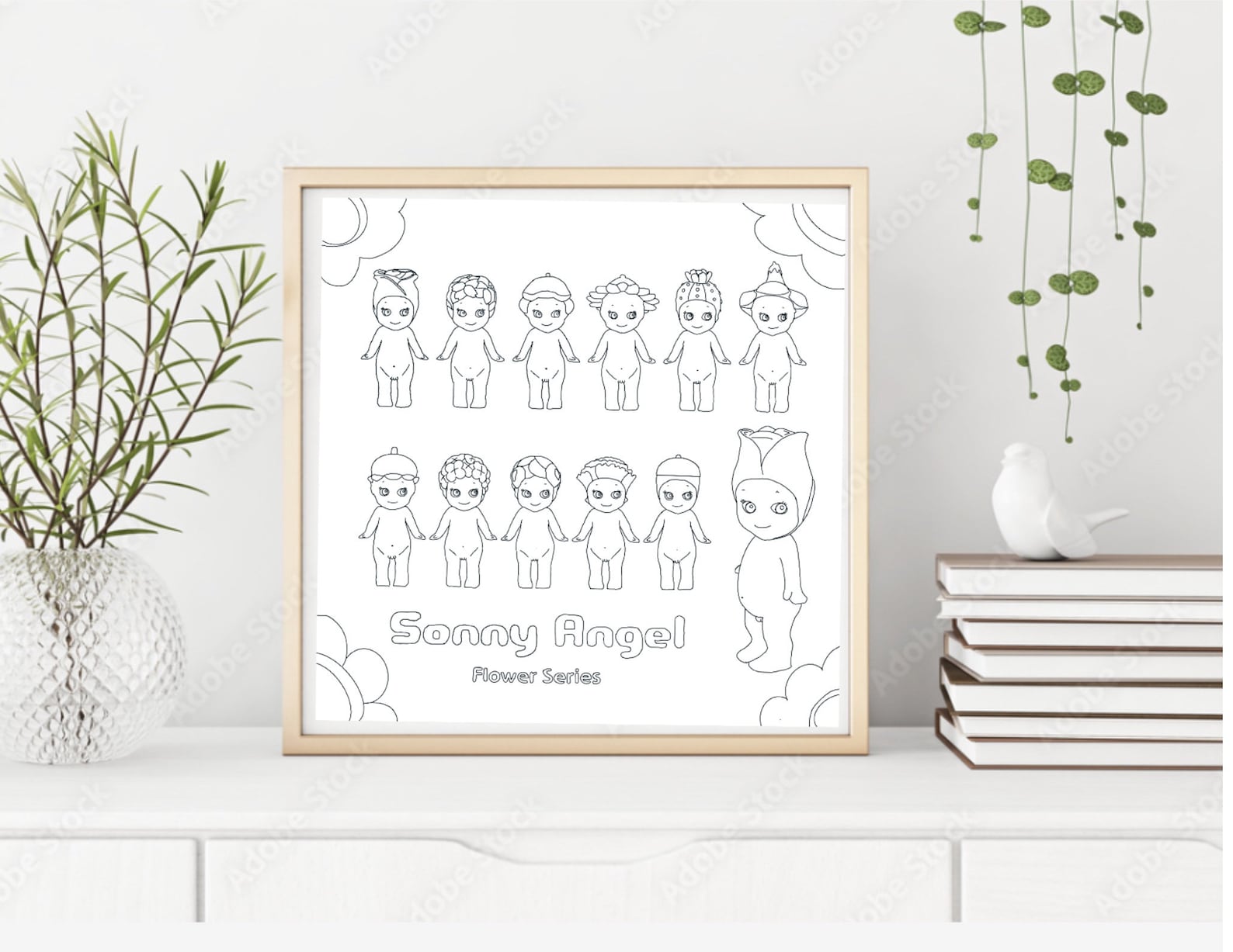 Sonny Angel, Coloring Sheet, Poster, Kawaii, Digital Download PDF - Etsy