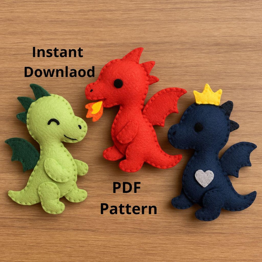 DIY Felt Dragons – Handmade Tutorial - Etsy