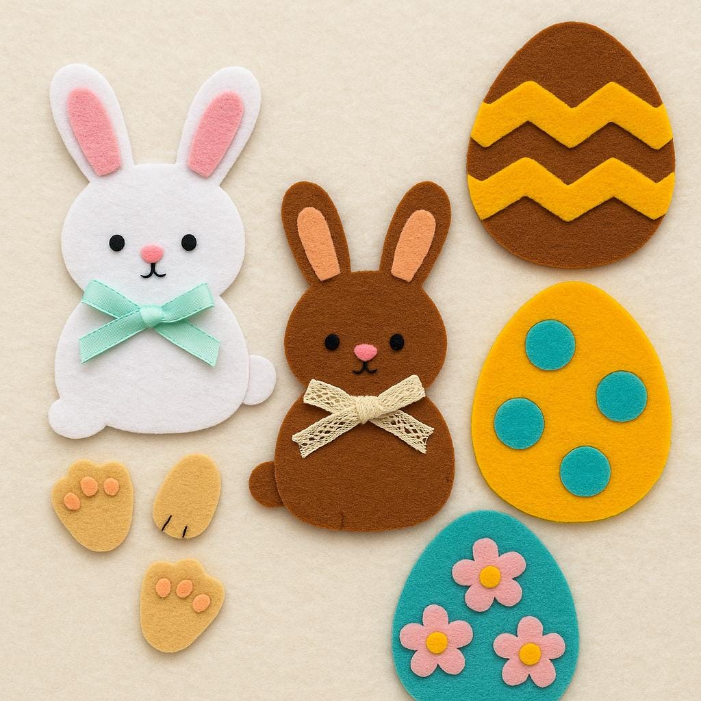 DIY Felt Pattern PDF Bring Easter Magic to Life With This Adorable Felt ...