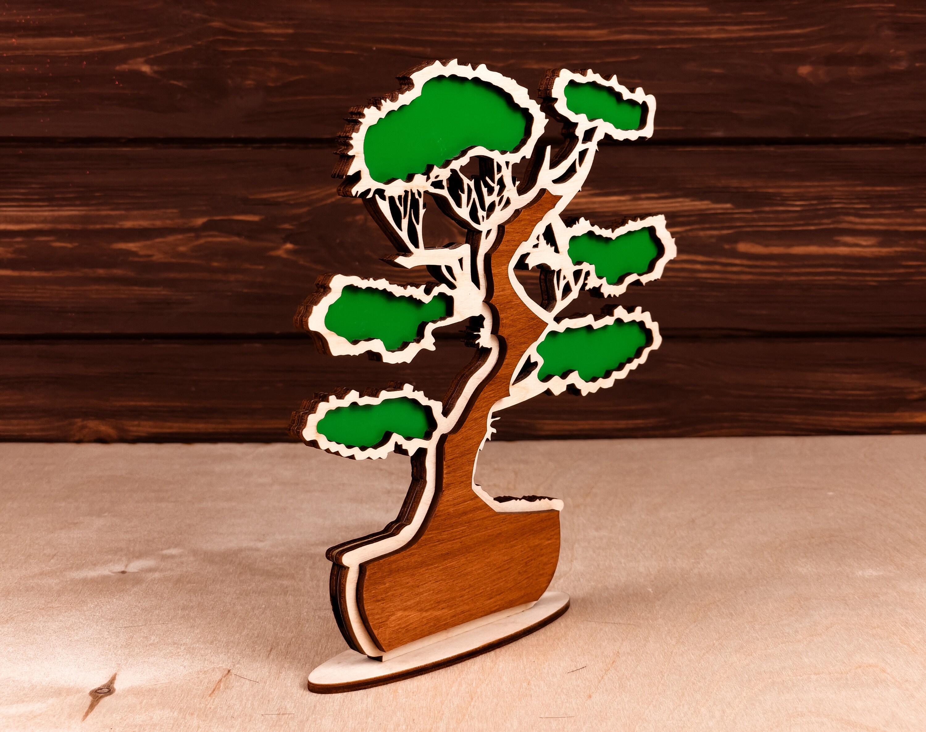 Bonsai Tree Laser Cut File. 3D Tree SVG Multilayer Tree Laser - Etsy