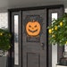 Halloween Door Hanger Pumpkin Face Halloween Sign Digital - Etsy