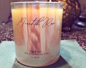 Iridescent Candle Crackling Wood Wick Natural Soy 6 Oz and 9 - Etsy