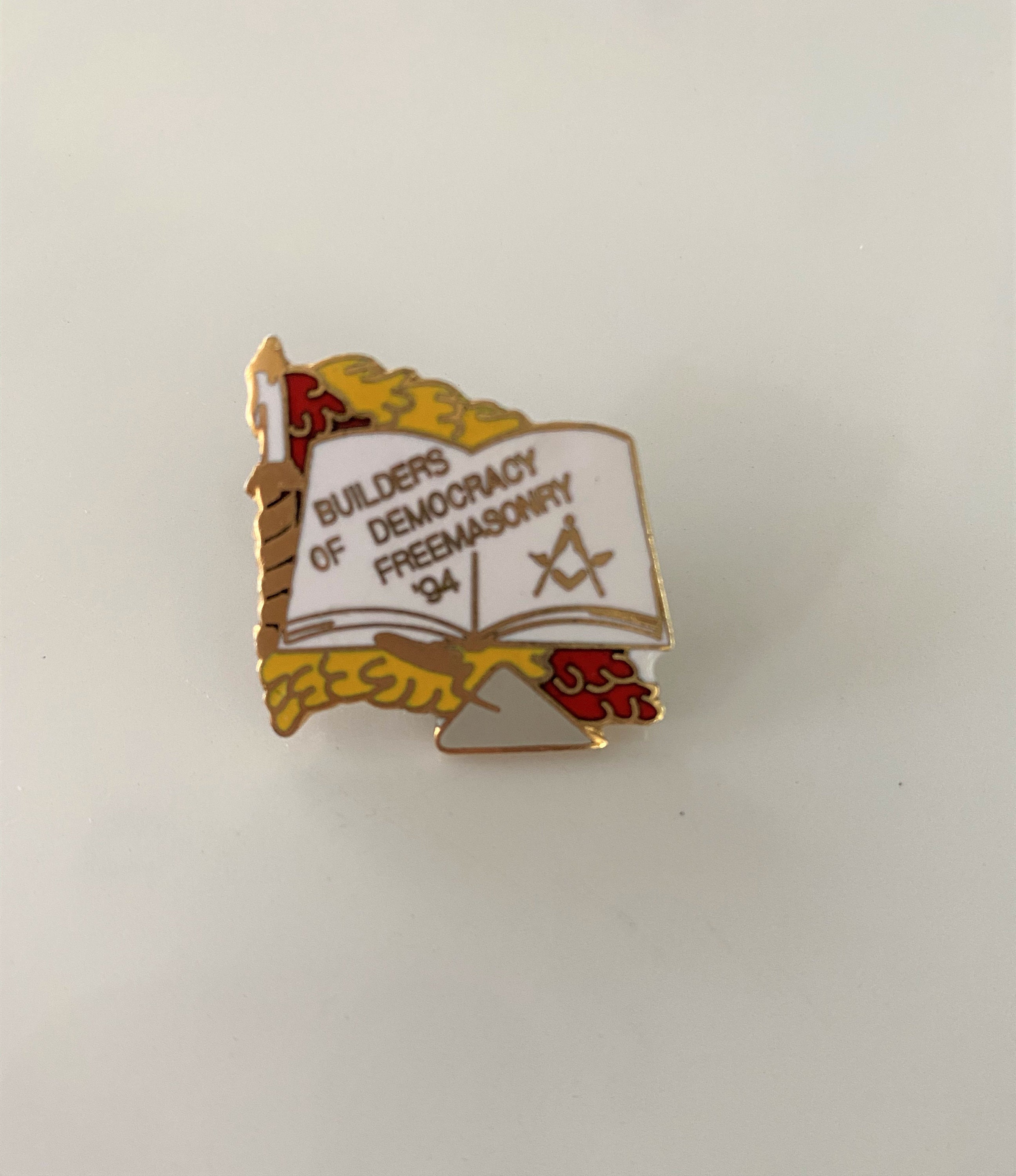 1994 Masonic Pin, Masonic Lapel Pins, Free Mason Pin, 94 Freemason Pin ...