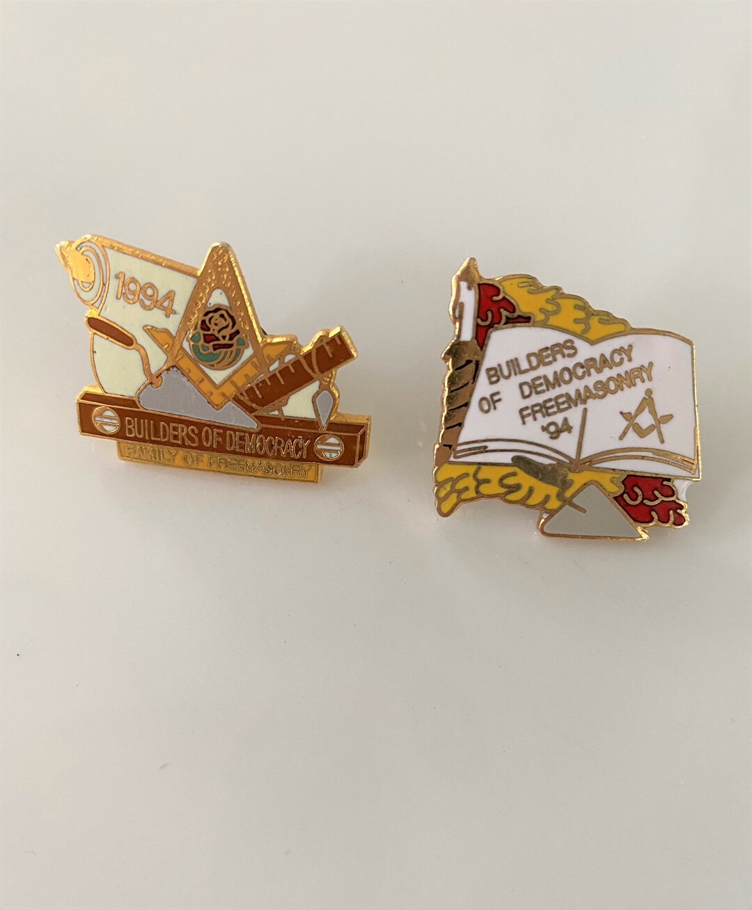 1994 Masonic Pin, Masonic Lapel Pins, Free Mason Pin, 94 Freemason Pin ...