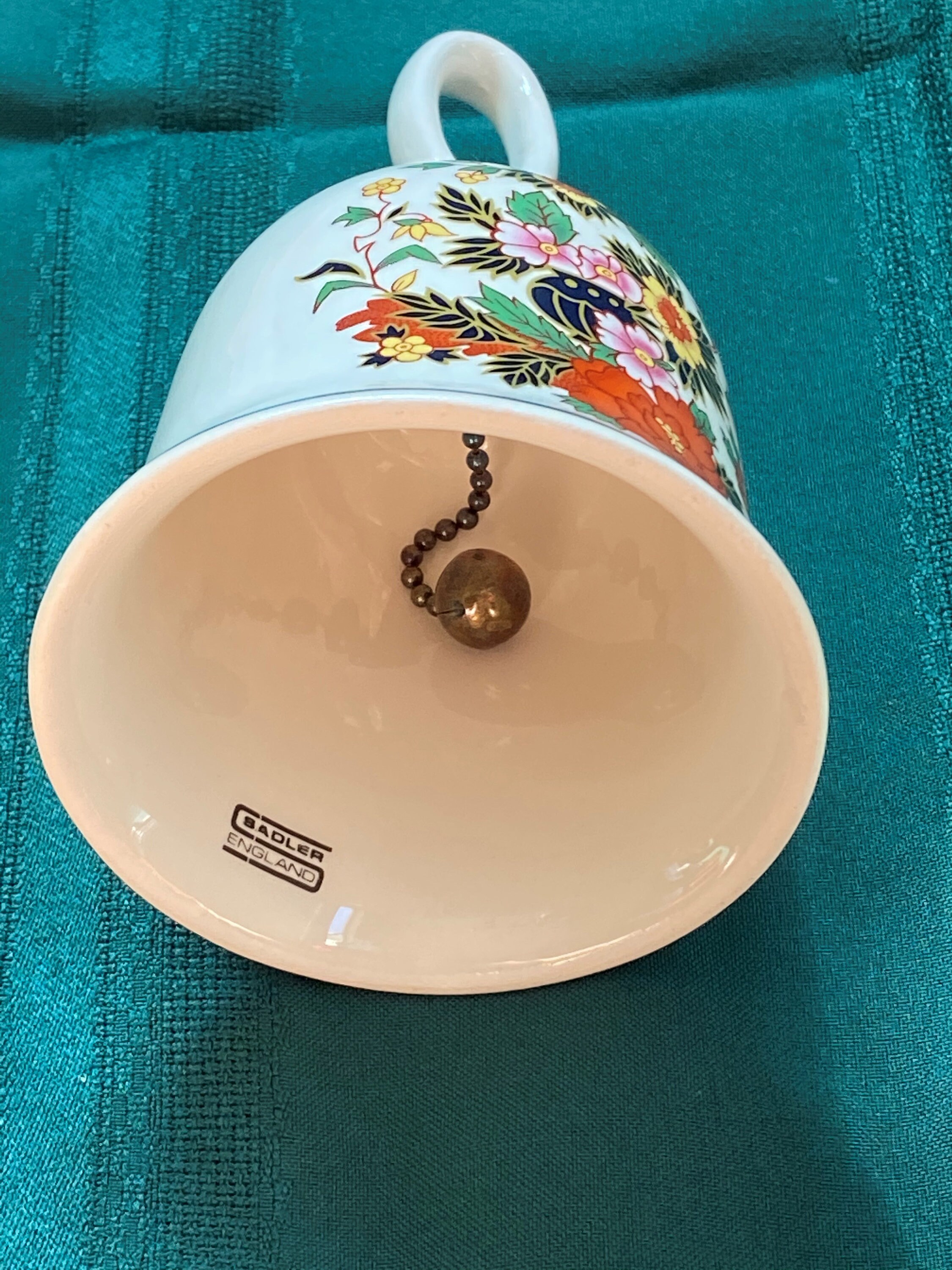 Vintage Sadler England Bell, Ornamental Ceramic Sadler Bell, Oriental ...