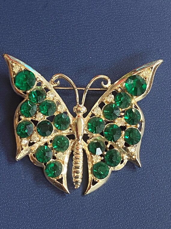 vintage green butterfly - Gem