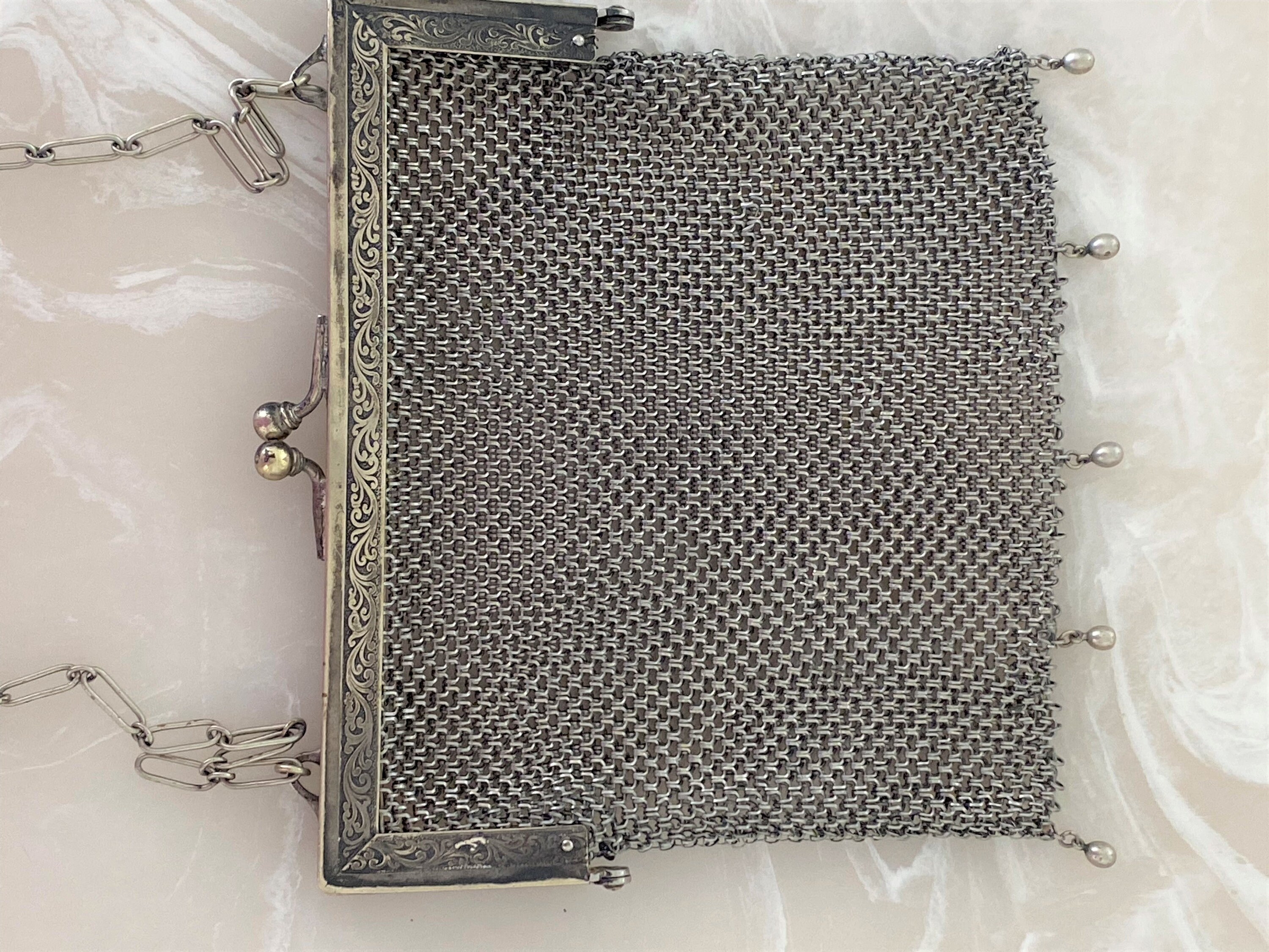 Antique German Silver Mesh Purse Vintage Wire Mesh Estate - Etsy