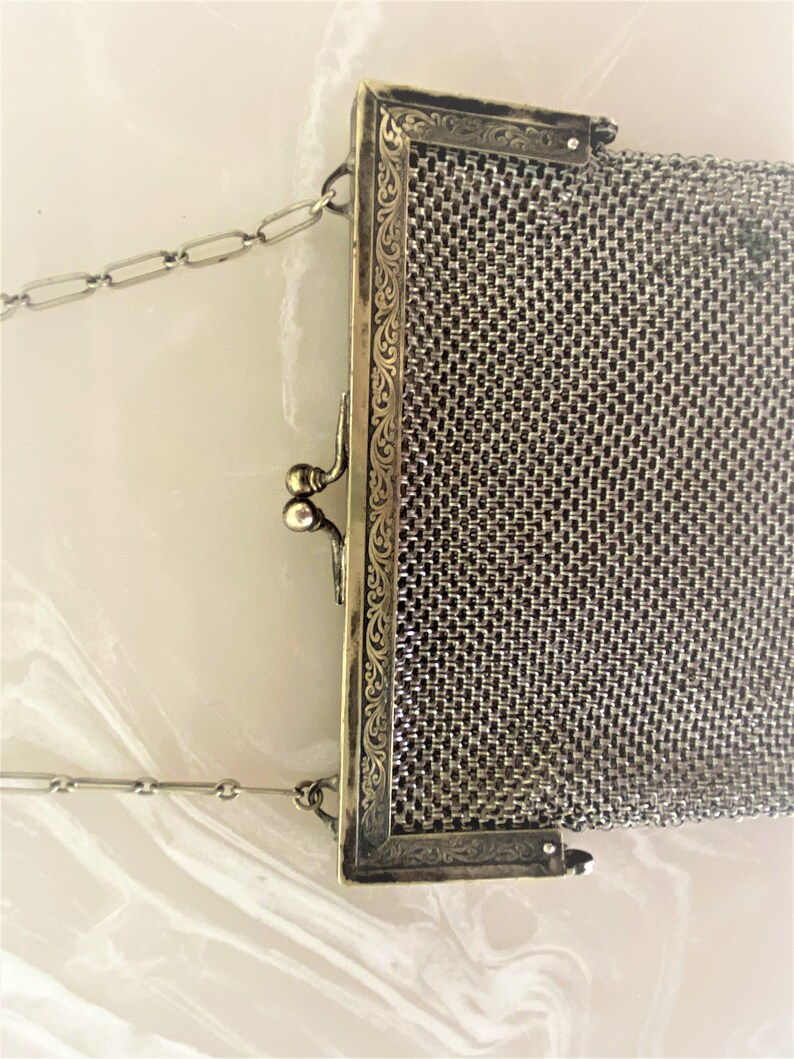 Antique German Silver Mesh Purse Vintage Wire Mesh Estate - Etsy