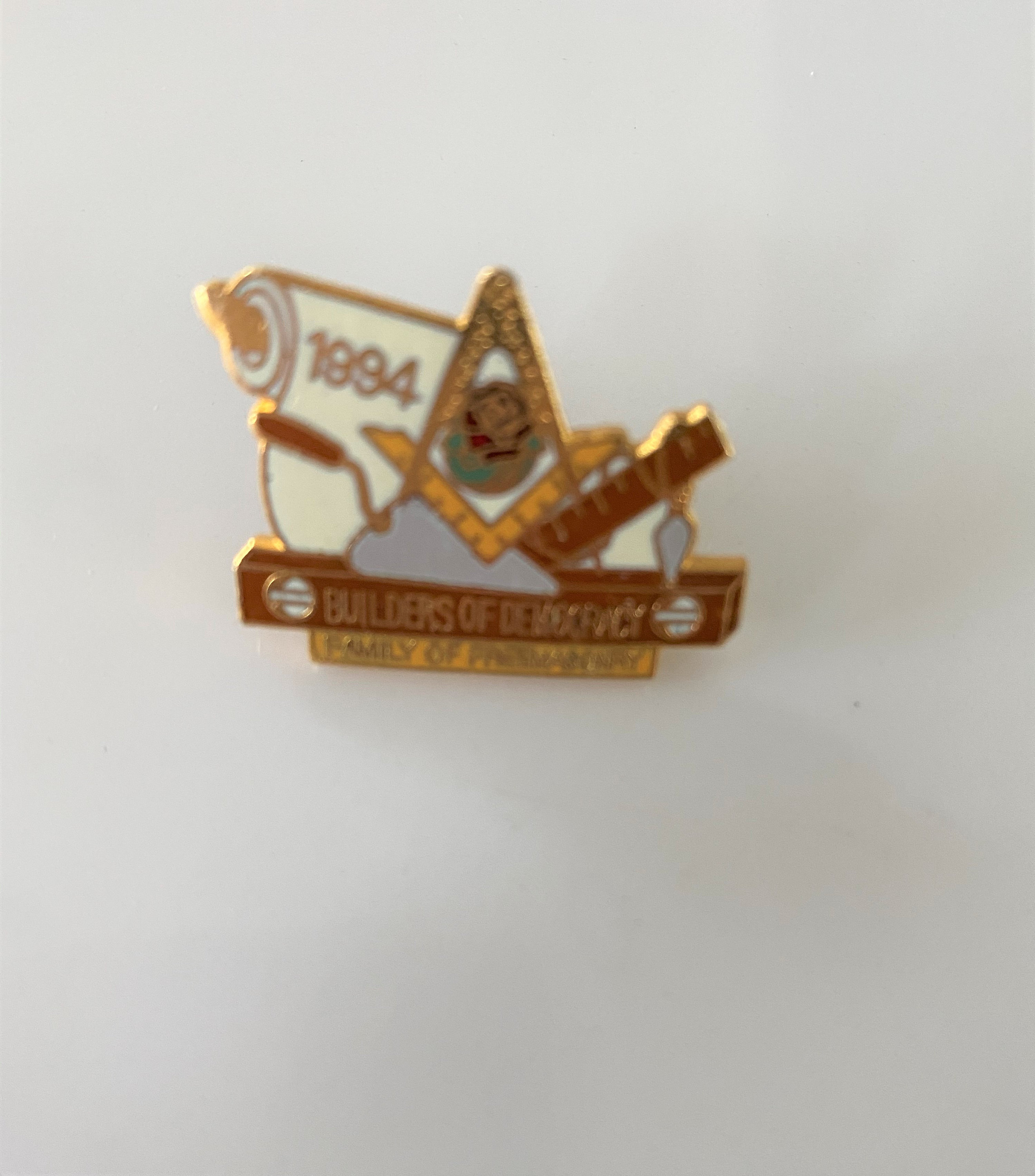 1994 Masonic Pin, Masonic Lapel Pins, Free Mason Pin, 94 Freemason Pin ...